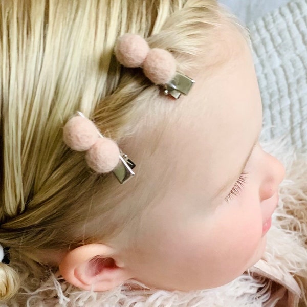 Pom Pom Hair Clip - Etsy