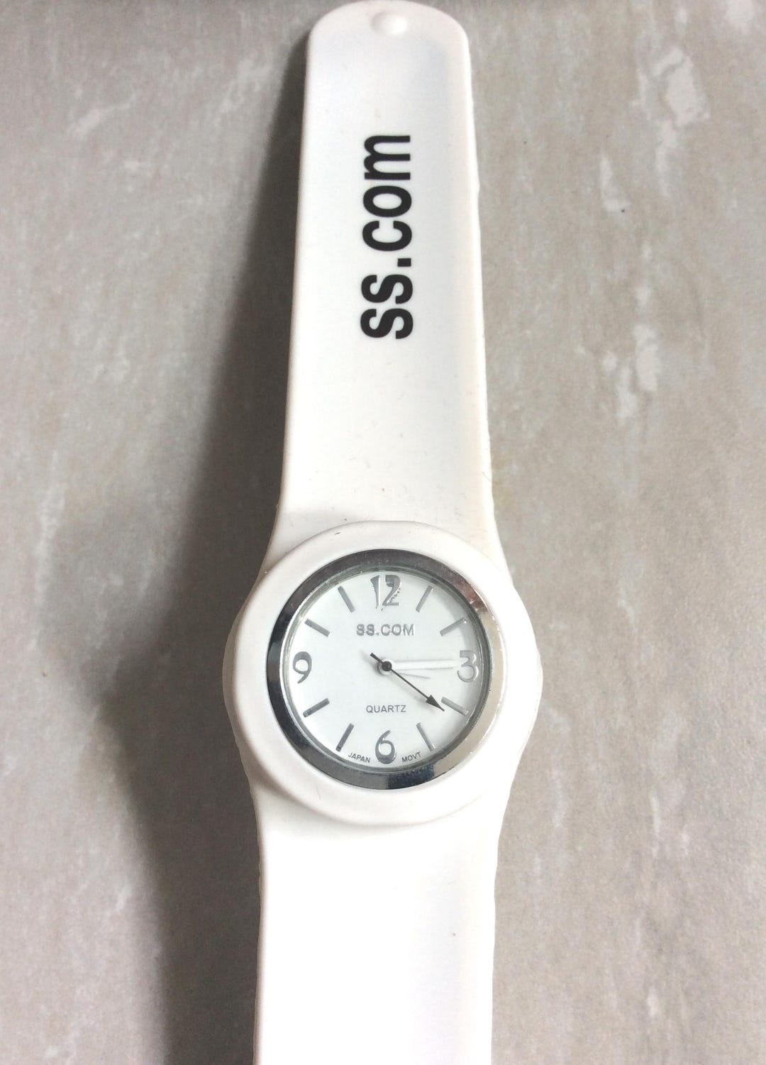 White Slap-on Watch Round White Dial New Unused Vintage Watch Ready to ...