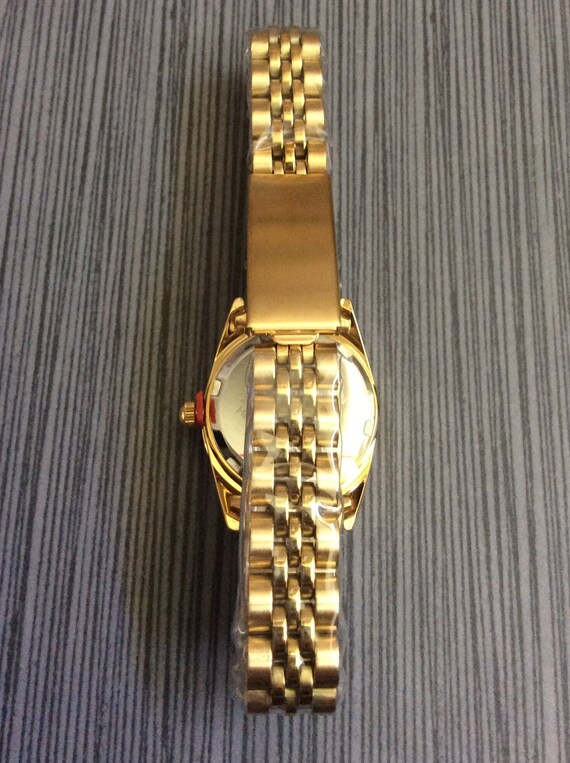Swanson Women's Watch Round Gold Crystal Dial Blue Cr… - Gem