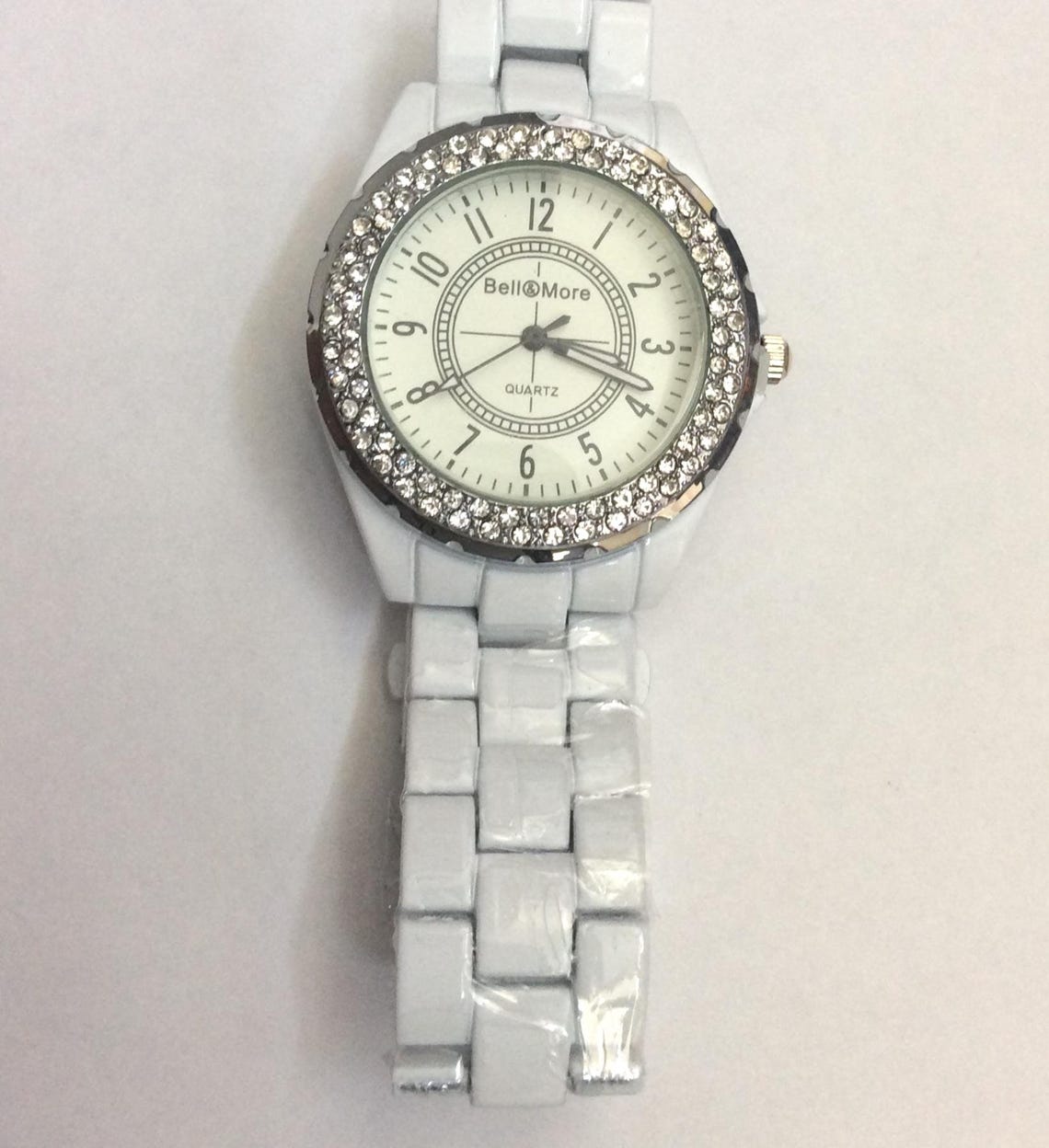 BELL & MORE Women's White Watch Round White Dial Numbered Hours on ...