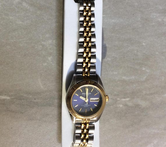 SWANSON Women's Watch Round Blue Dial Gold Index Hour… - Gem
