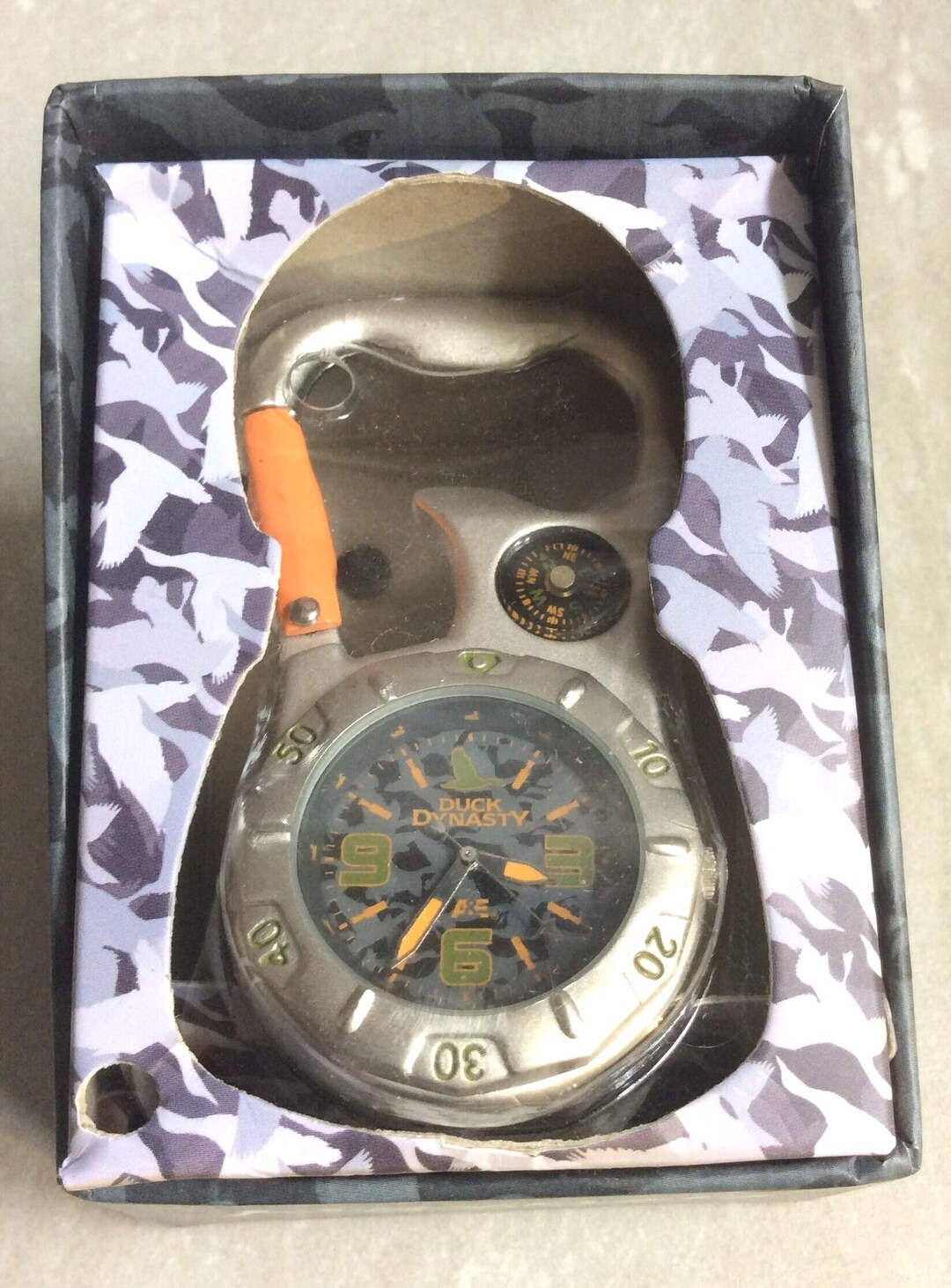 DUCK DYNASTY Watch Clip Compass Keychain Bottle Opener Vintage Unused ...