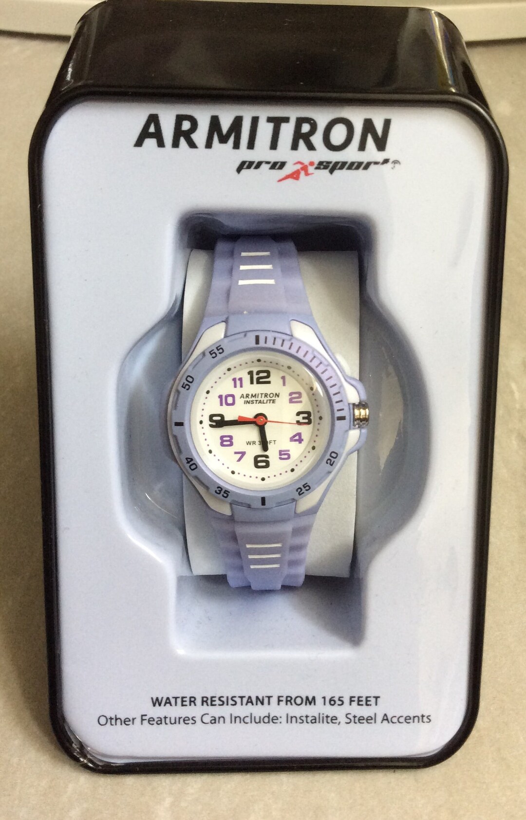 ARMITROM Pro-sport Women's Watch WR 165 FT. Light-up Round White Dial ...