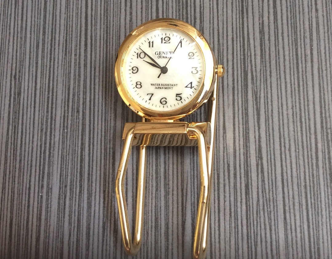 Geneva Men's Gold Money Clip & Watch Unique Vintage Item Still New ...