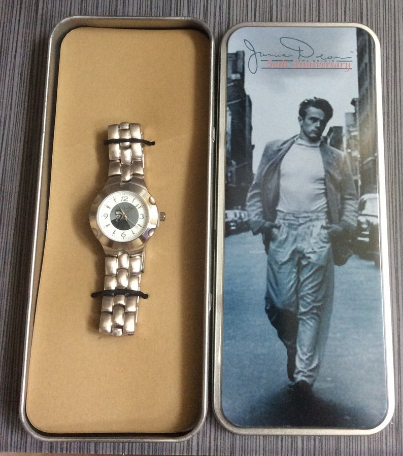 James Dean 50th Anniversary Women's Watch ~in Collectible Tin 2003 ...