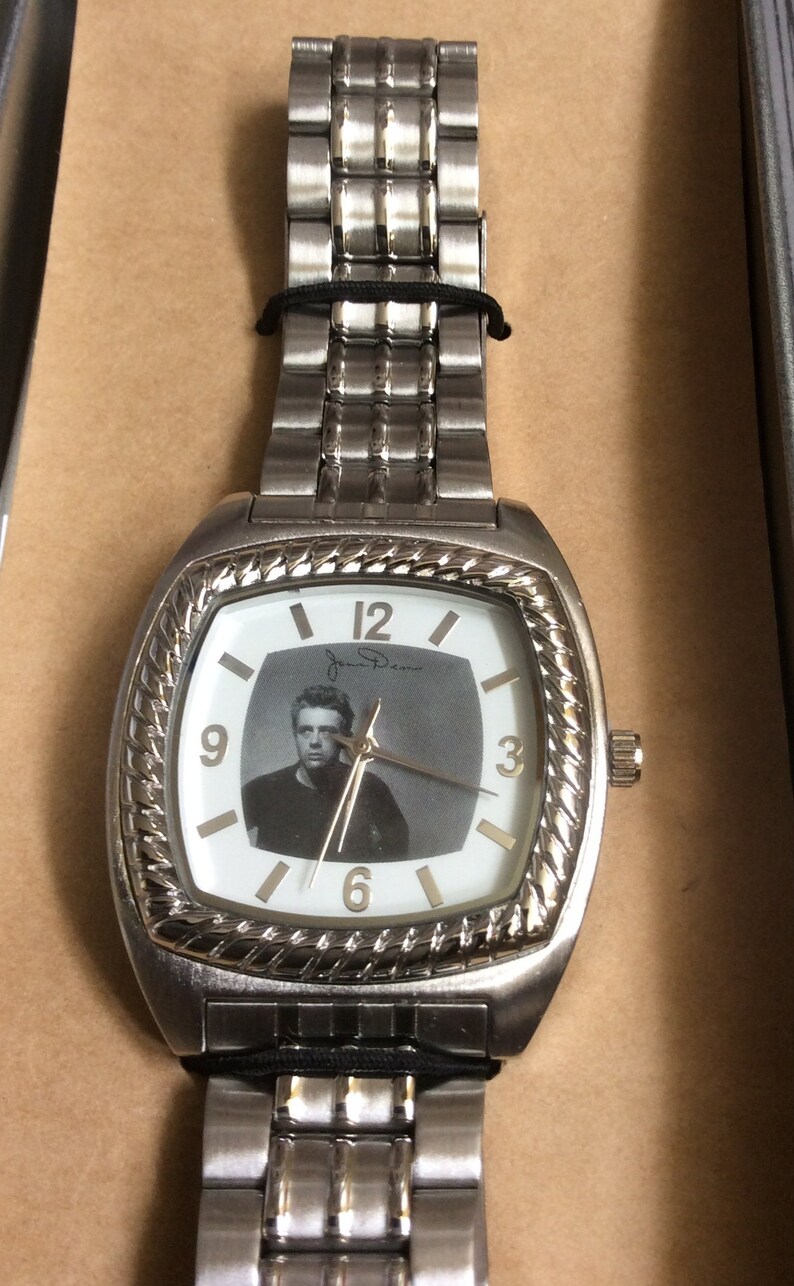 James Dean Men's Silver Watch With a Black & White James Dean Dial on ...