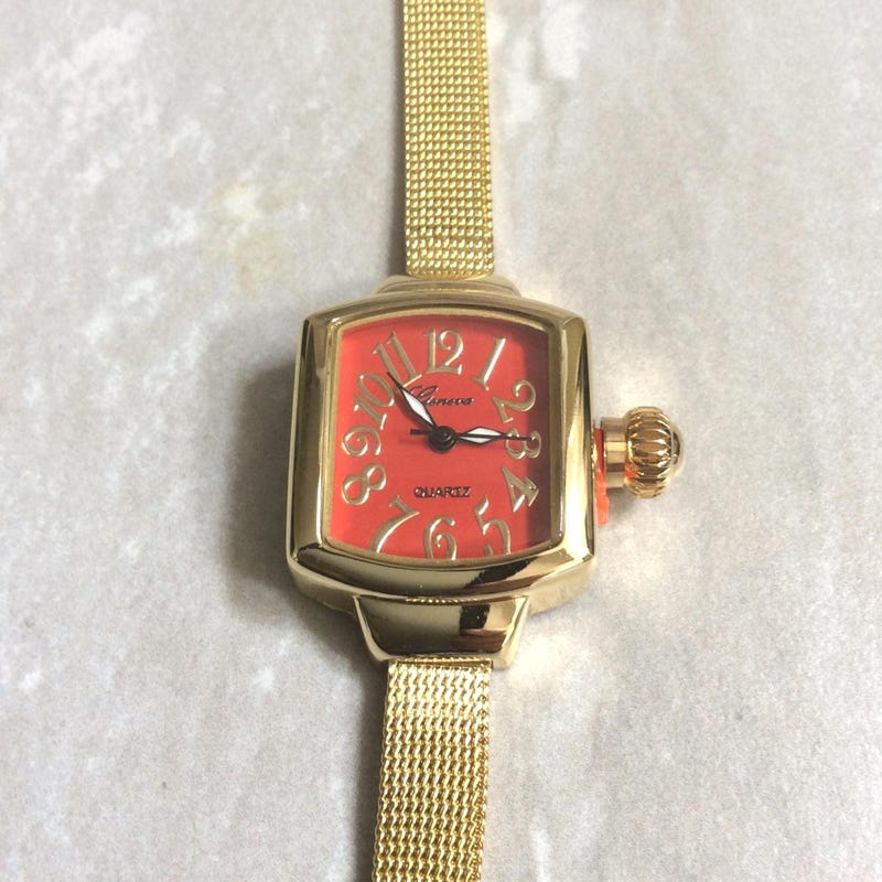 Gold Watch Red Bezel - Etsy