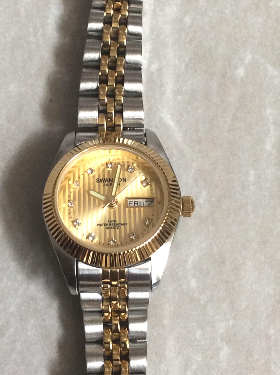 Swanson Women's Vintage Watch, Gold Accented Dial, Two-tone Band - Etsy