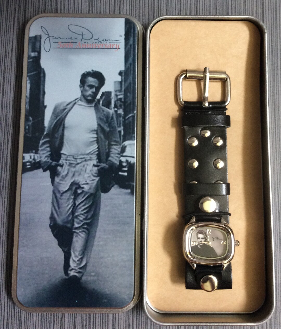 James Dean 50th Anniversary Women's Watch Rectangle Black Dial Numbered ...