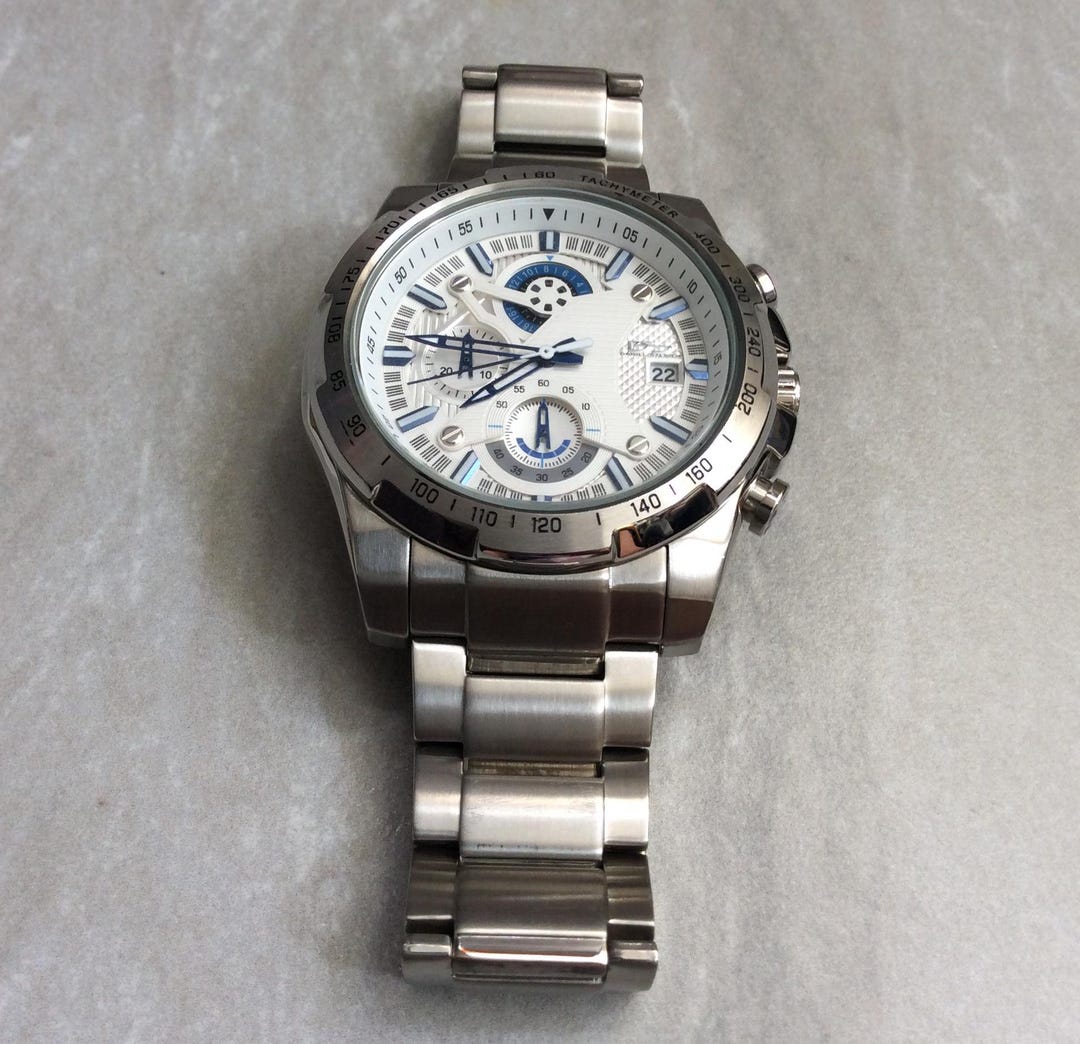 Daniel Steiger Silver Men's Chronograph Watch Having a Round Silver ...