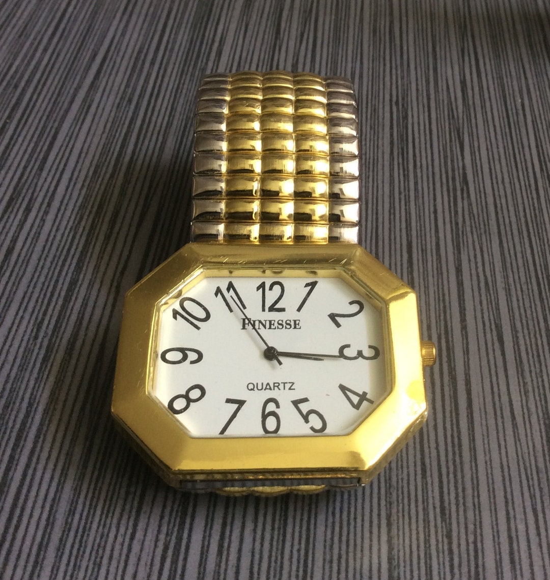 Finesse Women's Gold Octagon Watch White Dial Black Arabic Numeral ...