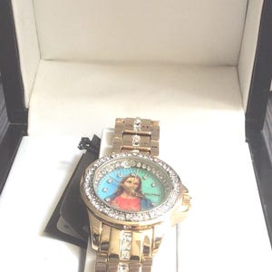 Elgin Women's Religious Watch "jesus" Crystal Colorful Dial Crystal ...