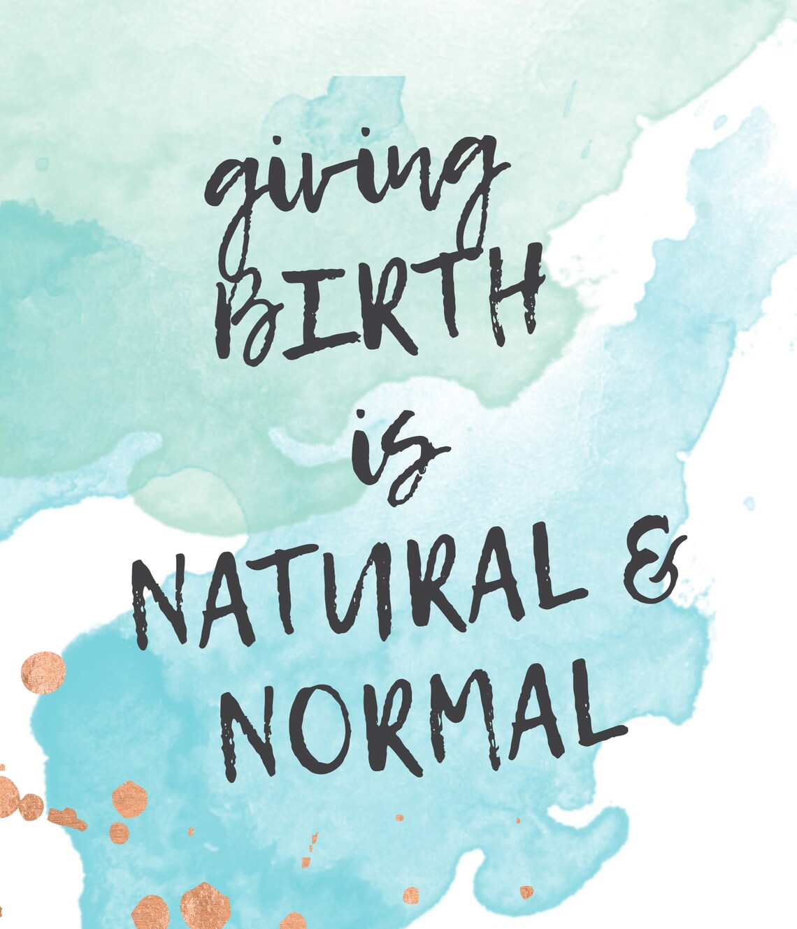 DIGITAL VERSION Natural Birth Affirmation Cards/banner | Etsy