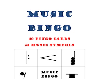 Music Note Bingo - Etsy