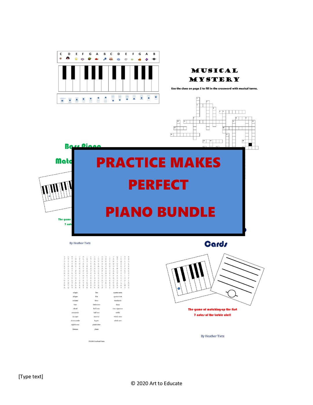 Practice Makes Perfect Piano Bundle - Etsy
