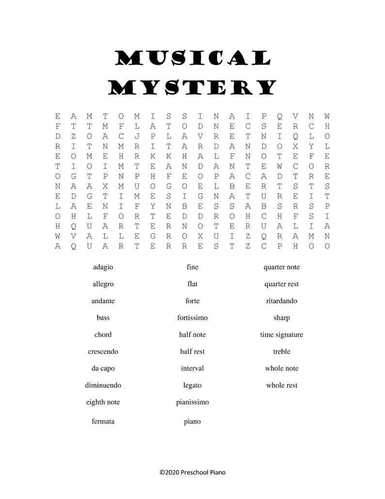 Musical Mystery Puzzles - Etsy