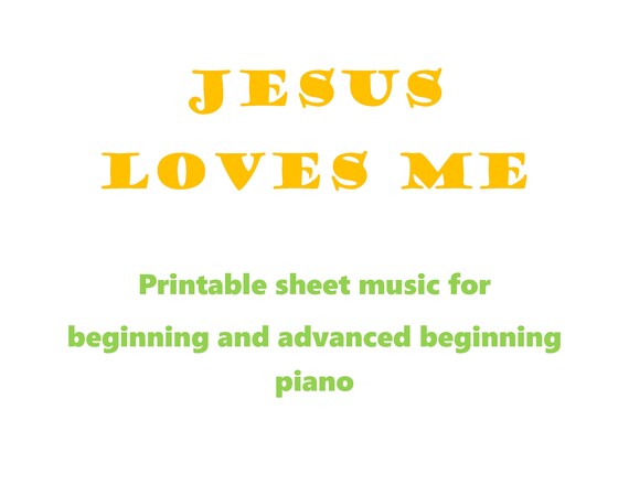 Jesus Loves Me for Beginners and Advanced Beginners 2 | Etsy