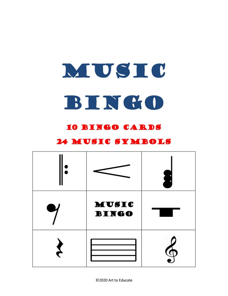 Music Bingo - Etsy