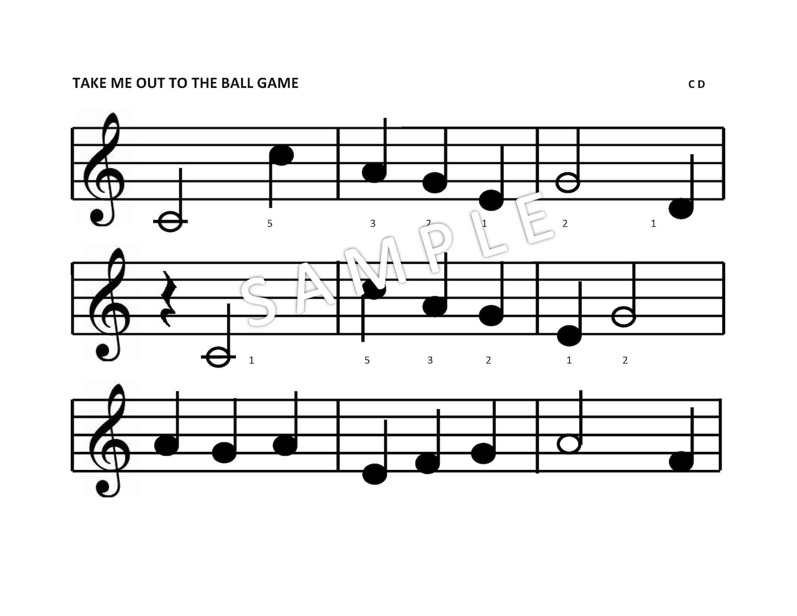 Take Me Out to the Ball Game Piano Sheet Music for Advanced Beginners ...