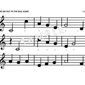 Take Me Out to the Ball Game Piano Sheet Music for Advanced Beginners ...