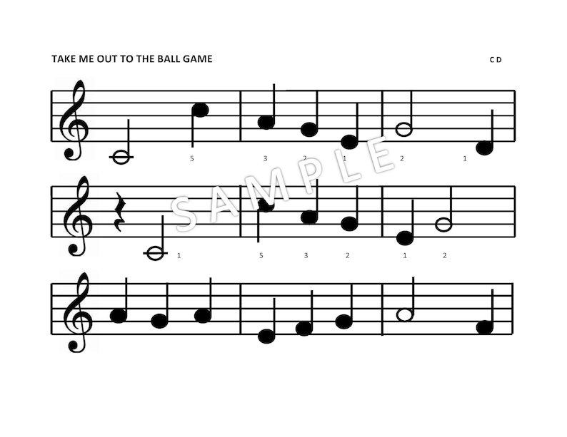 Take Me Out to the Ball Game Piano Sheet Music for Advanced Beginners ...