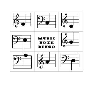 Music Note Bingo - Etsy