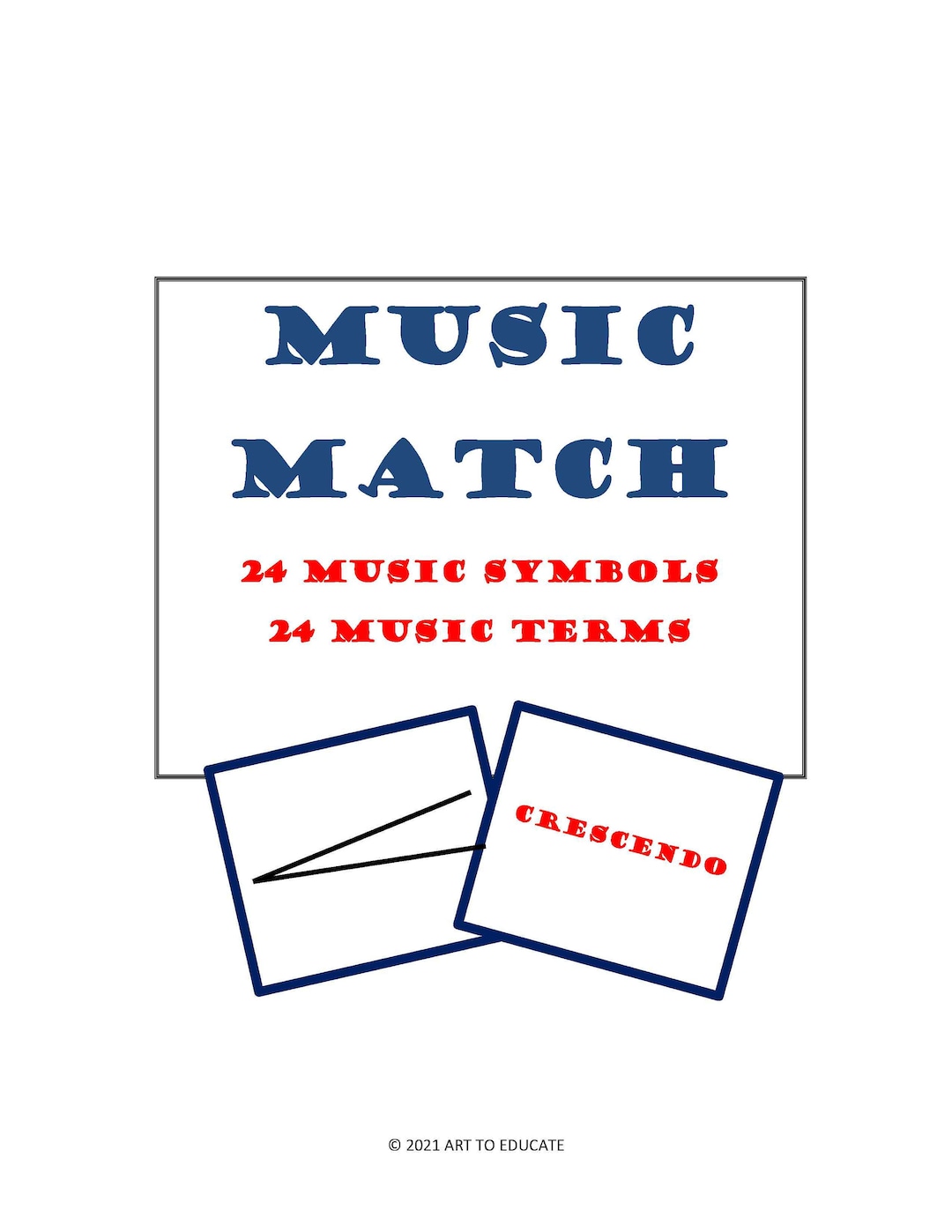 Music Symbols Matching Game (printable) - Etsy