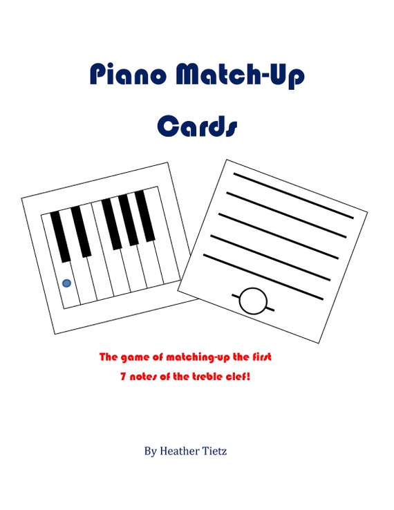Piano Match-up Card Game | Etsy
