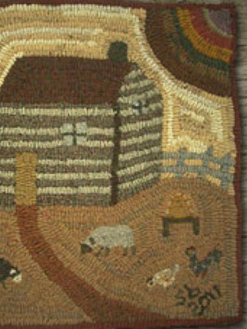 Rug Hooking Pattern Woolly Sheep Farm 28x32 Primitive - Etsy