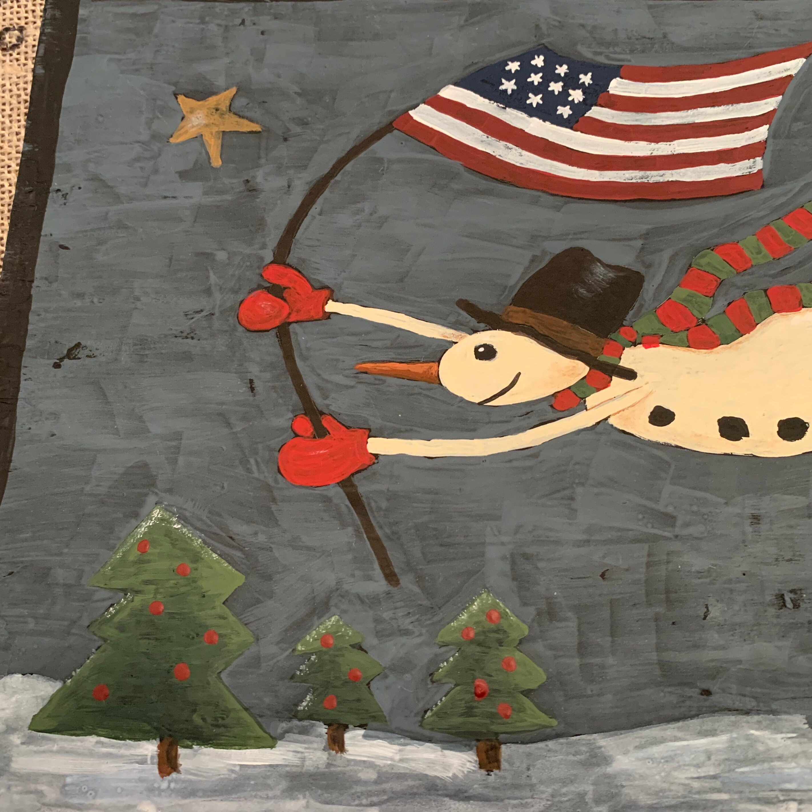 Rug Hooking Pattern When Snowmen Fly 18x33 Primitive | Etsy