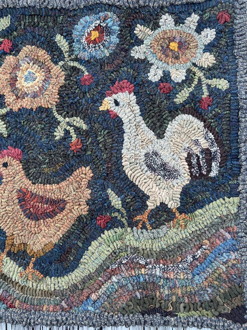 Rug Hooking PATTERN Chicken Stroll 23x54 17x40 - Etsy