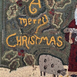 Rug Hooking Pattern, A Merry Christmas, 30x36, Primitive, Father ...