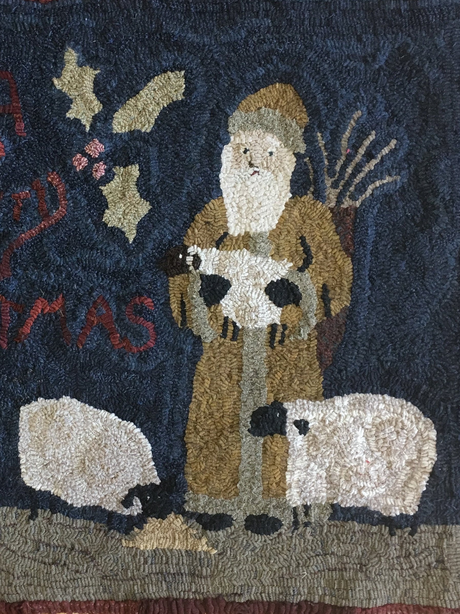 Rug Hooking Pattern A Merry Christmas 30x36 Primitive | Etsy