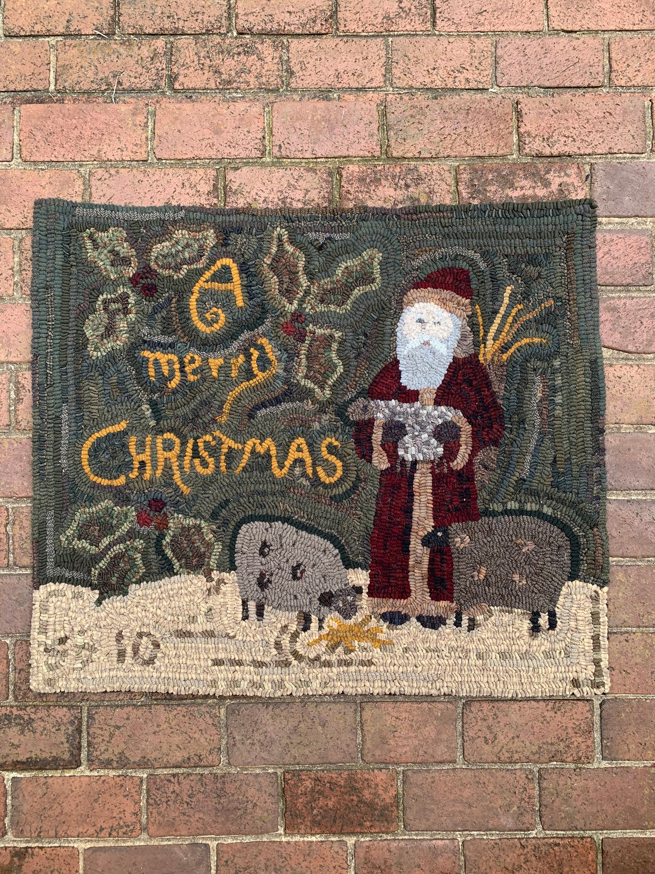 Rug Hooking Pattern A Merry Christmas 30x36 Primitive - Etsy