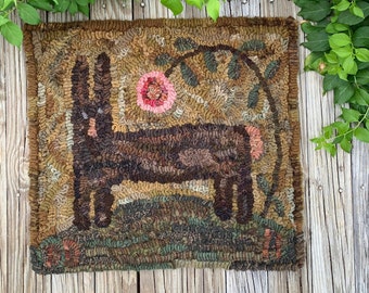 Primitive Hooked Rug | Etsy