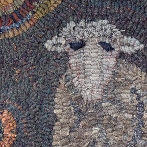 Rug Hooking Pattern, Merry Meadow Sheep, 14.5x33.5, Primitive,sheep ...
