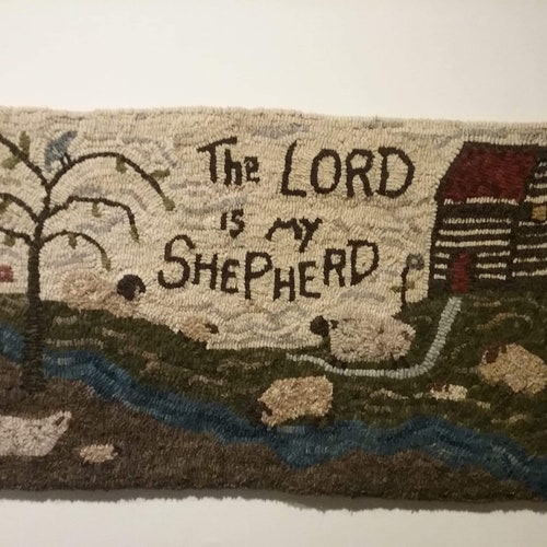 Primitive Hooked Rug Hooking Pattern Plum Sheep Farm not the - Etsy