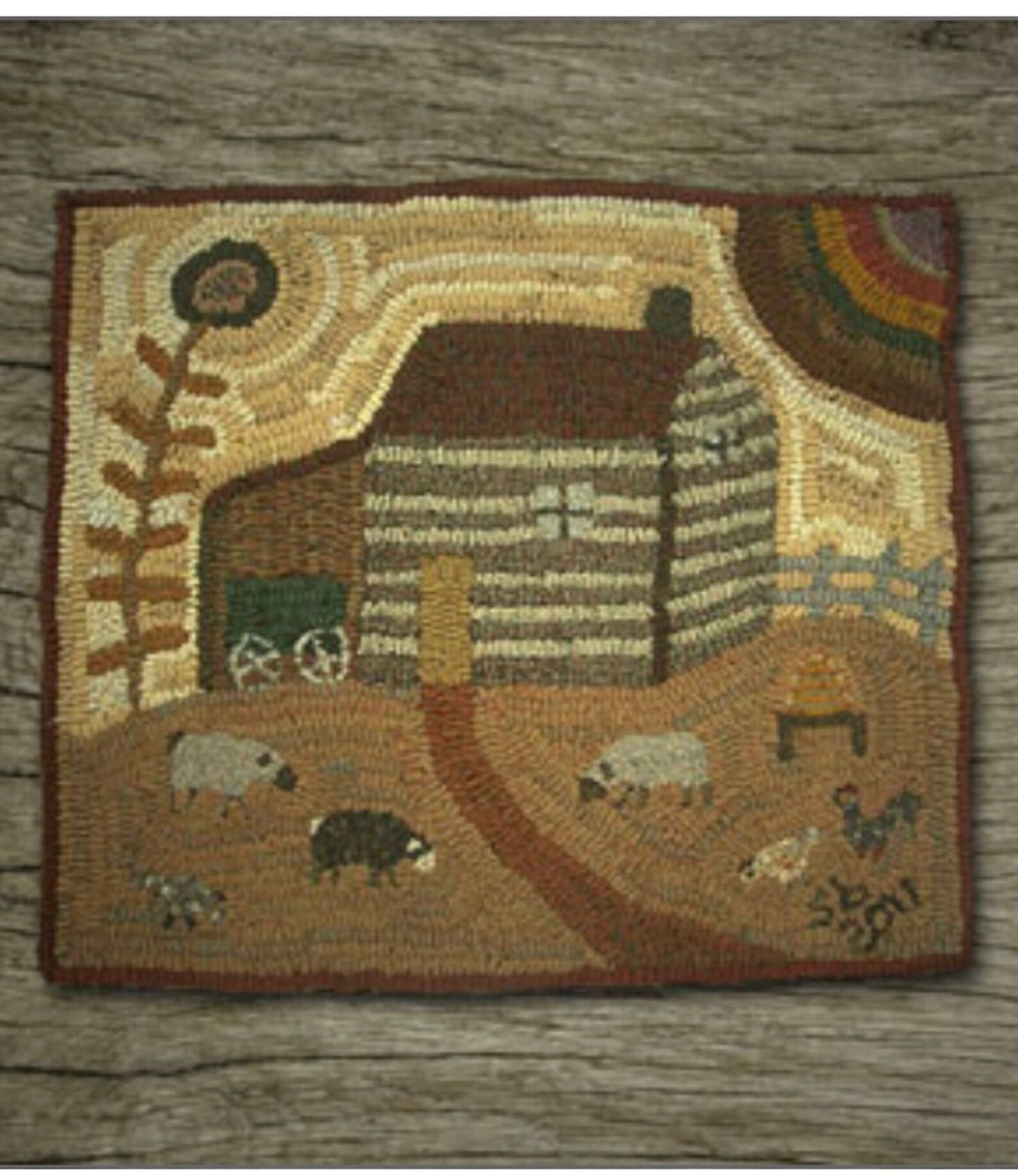 Rug Hooking Pattern Woolly Sheep Farm 28x32 Primitive - Etsy