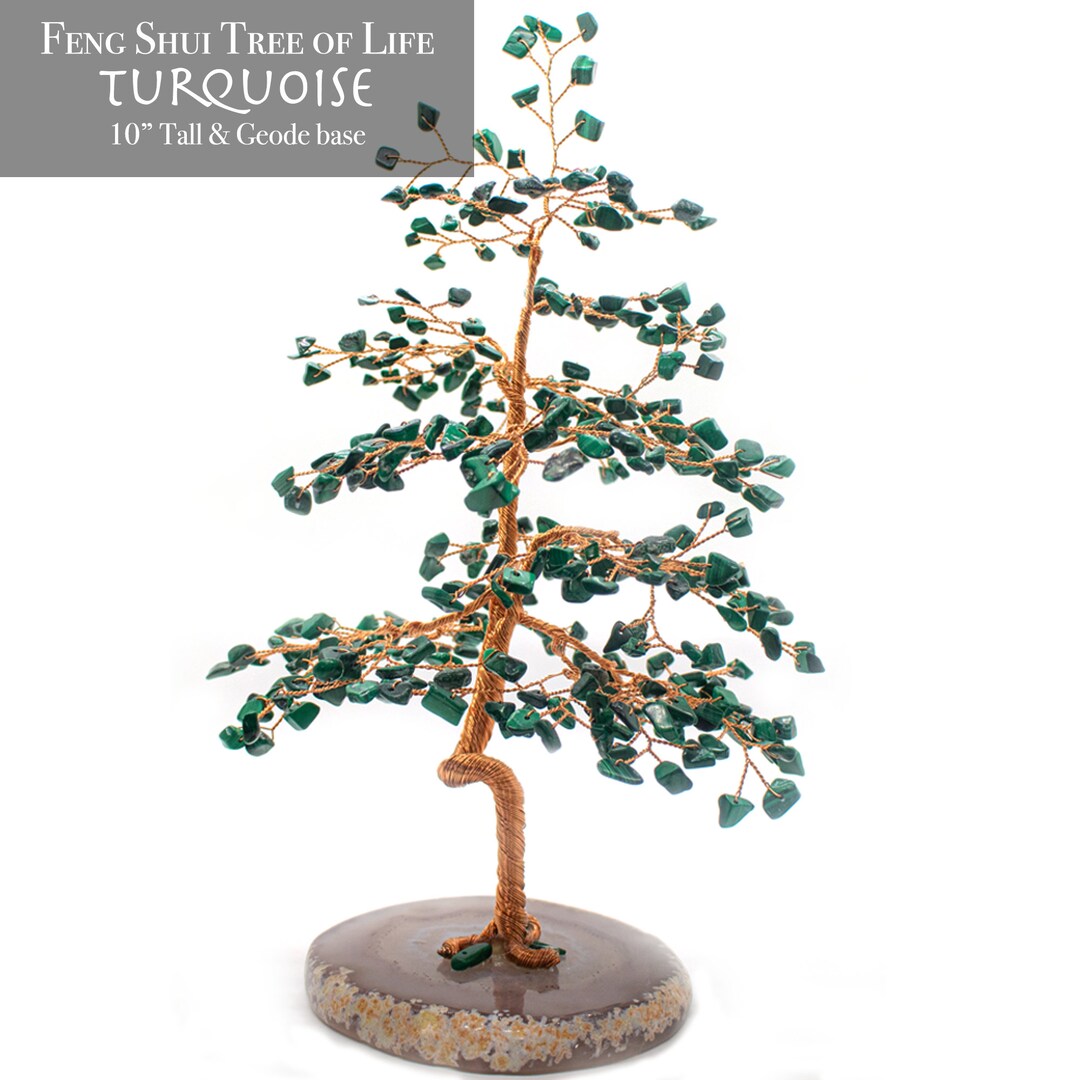 Feng Shui Tree of Life With Malachite Gemstones - Etsy