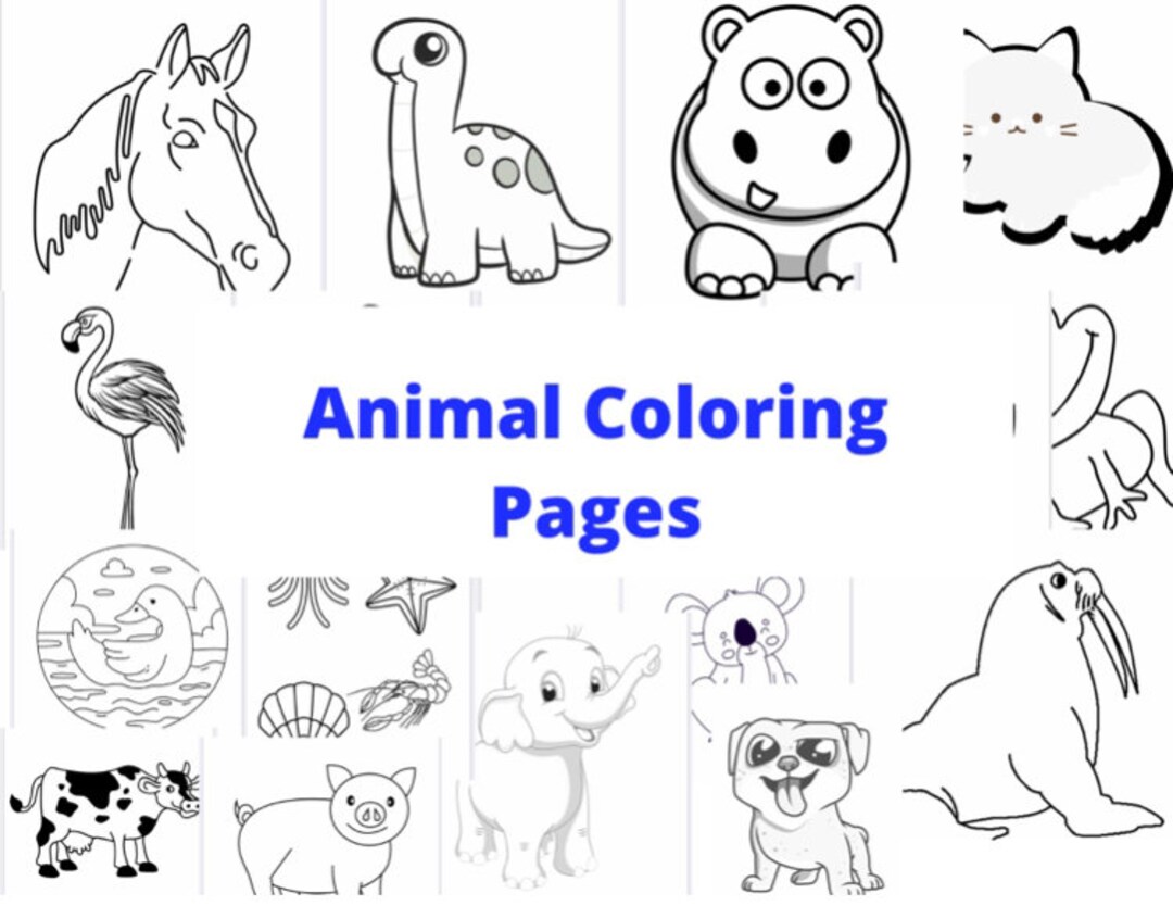 Cartoon Baby Animals Coloring Pages