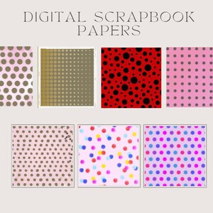 Digital Scrapbook Paper Patterns Set of 7 Digital Paper - Etsy