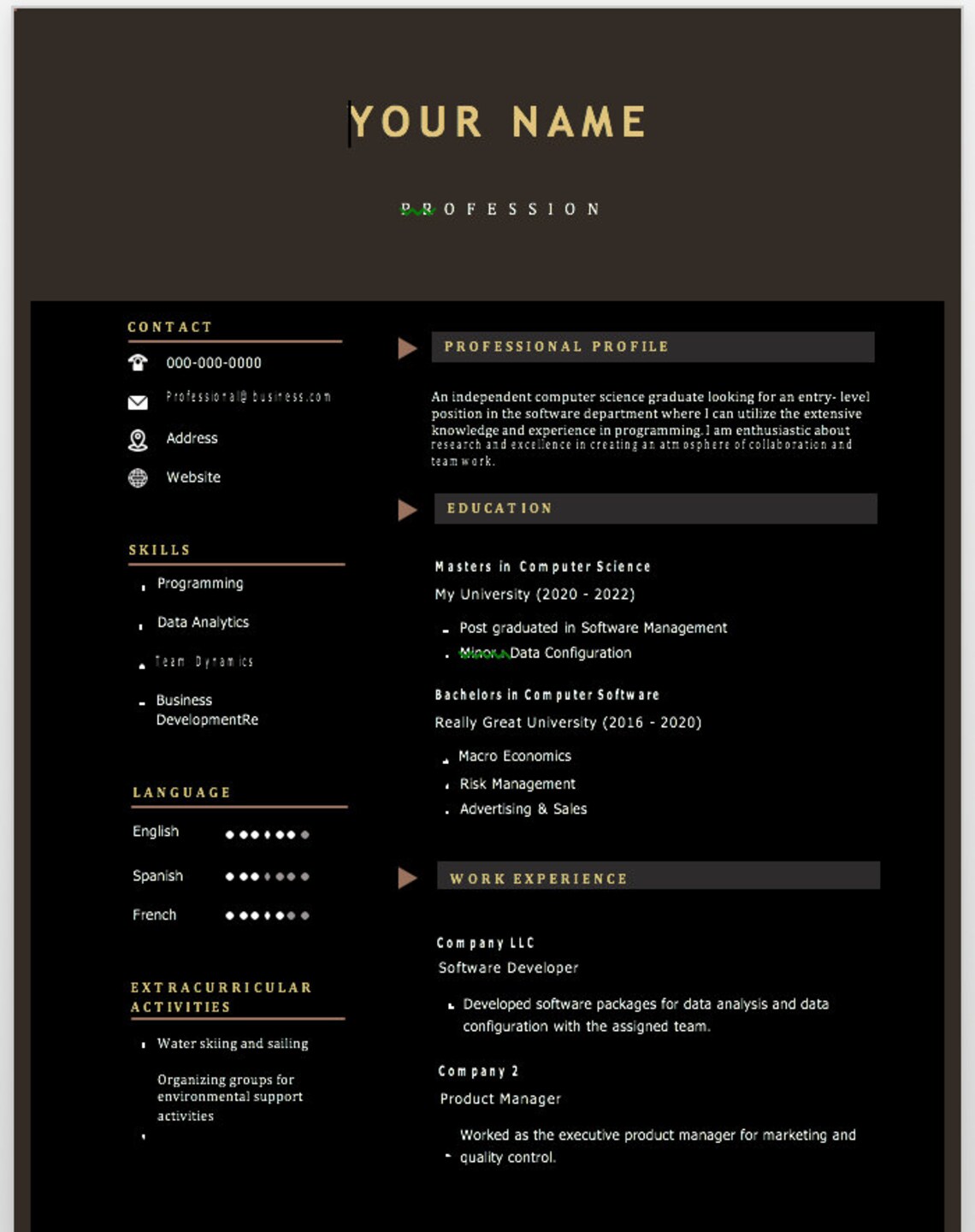 CV Minimalista, Cv Template English, Cv Academic Template, HR Resume ...