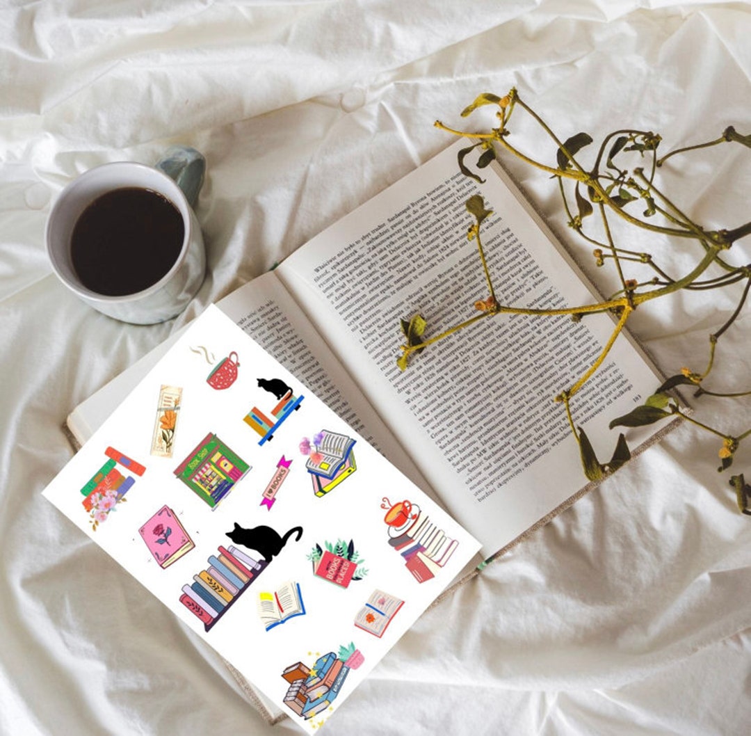 Study Sticker Sheet Book Lovers Stickers Digital Download - Etsy