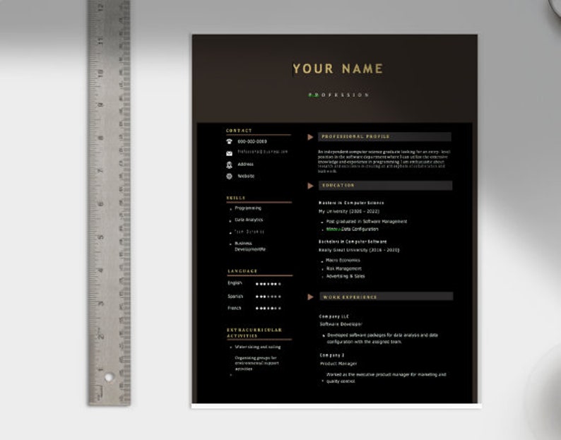 CV Minimalista, Cv Template English, Cv Academic Template, HR Resume ...