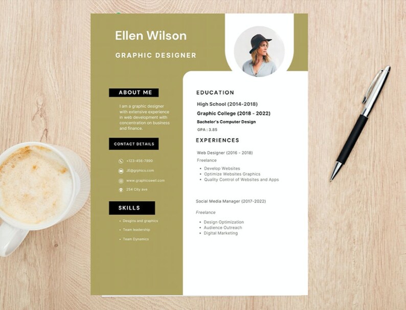 CV Minimalista, CV Template English, CV Academic Template, Canva Resume ...