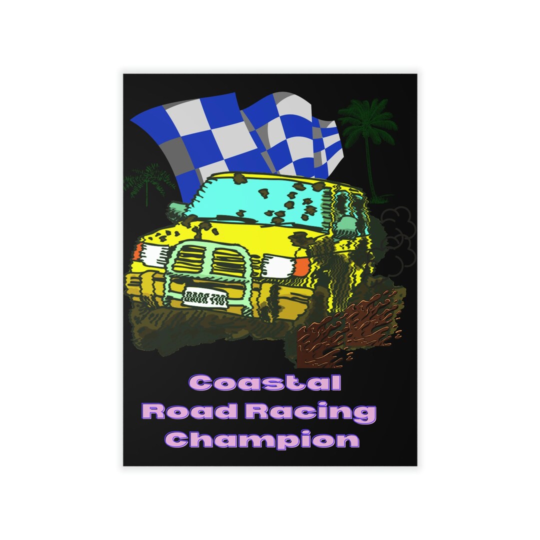 Car Racing Wall Decal Car Racing Poster Wall Decals - Etsy