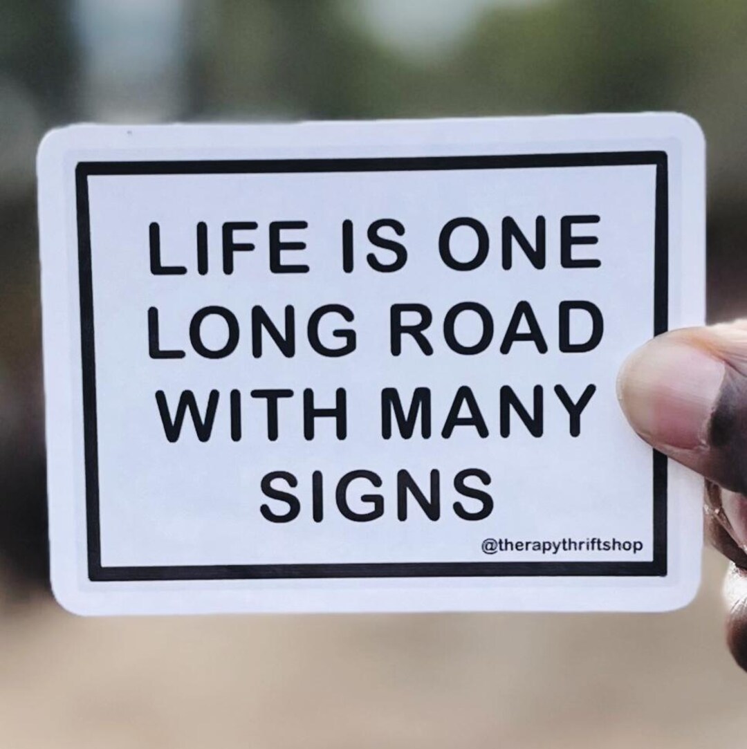 Mental Health Sticker: Life is One Long Road Vinyl Decal - Etsy