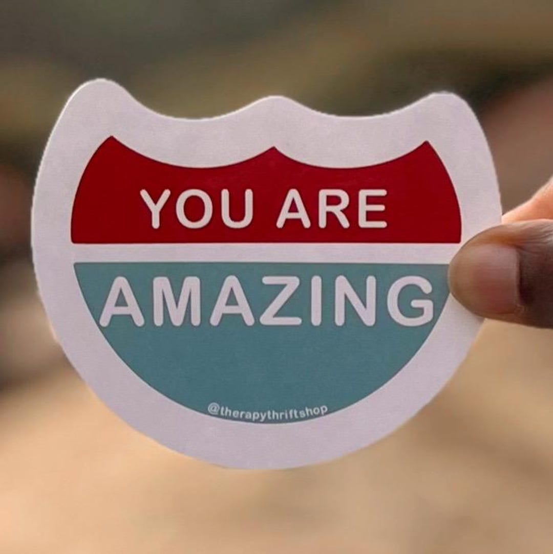 Mental Health Sticker, You Are Amazing, Motivational Vinyl Decal ...