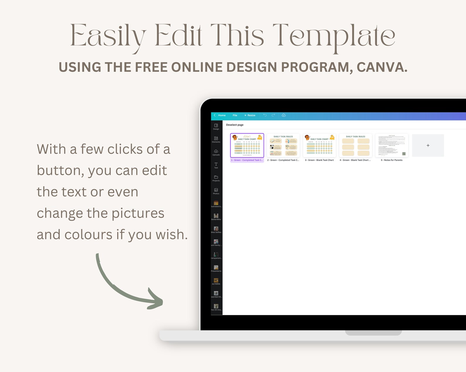 Editable Daily Task Chart Kids Task Chart Task Chart Printable Special ...