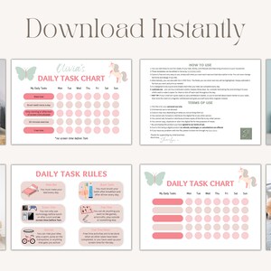 Editable Daily Task Chart Kids Task Chart Task Chart Printable Special ...